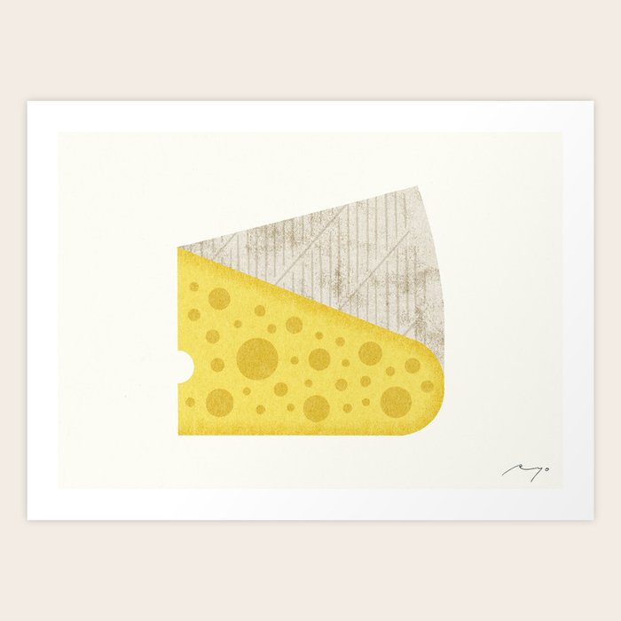 Cheese Art Print by Ryo Takemasa | Society6