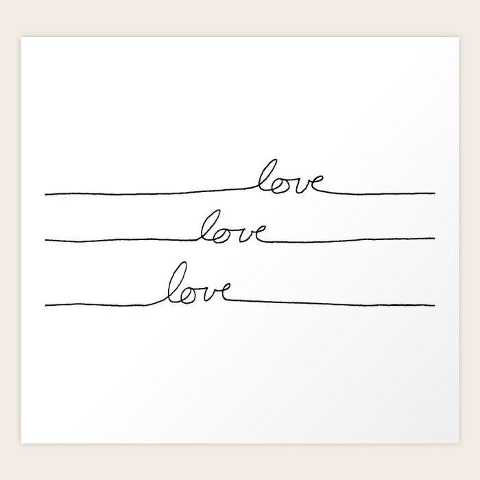 Love In Cursive Letters