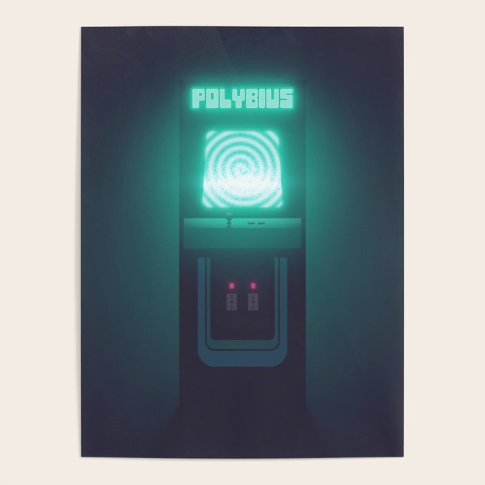 Polybius Arcade Game Machine Cabinet - Front Black Poster by neotokyo ...