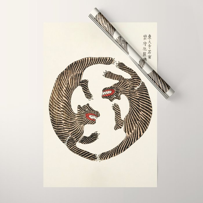 Japanese Tigers by Taguchi Tomoki 1860-1869 - Tiger Wrapping Paper by ...