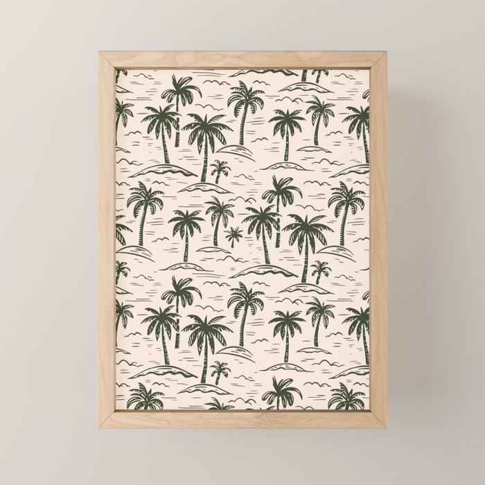 palm tree pattern credenza