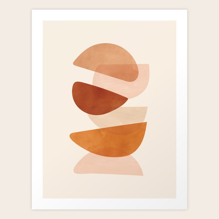 Overlapping Shapes Art Print by Sundry Society | Society6