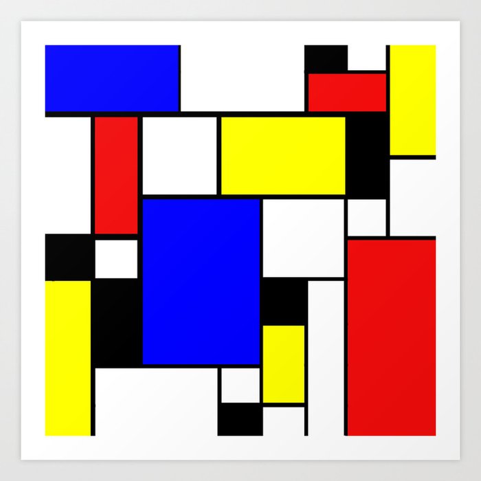 Abstract Squares Art Art Print by LXLBX8 | Society6