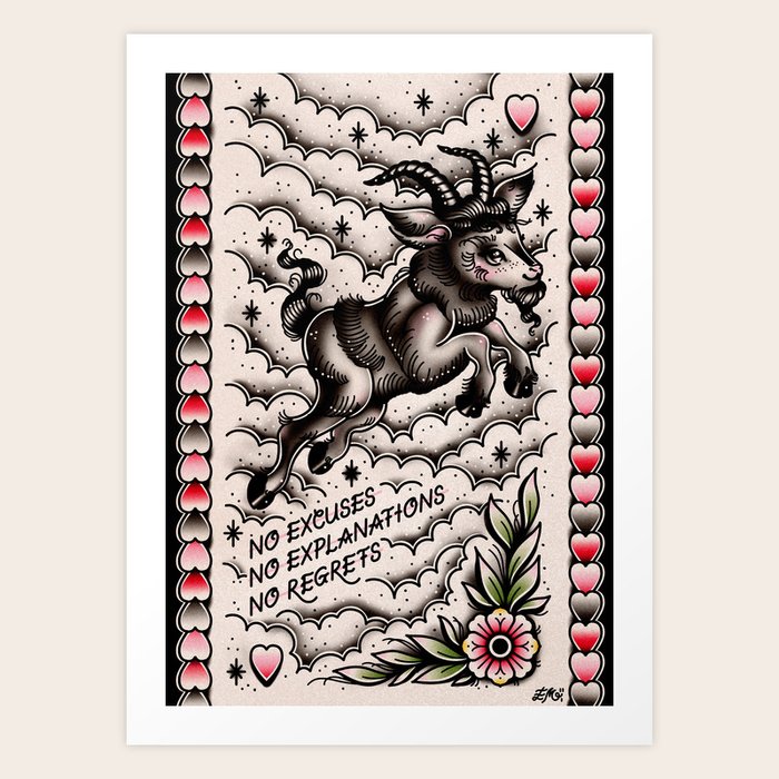 Traditional Goat Tattoos