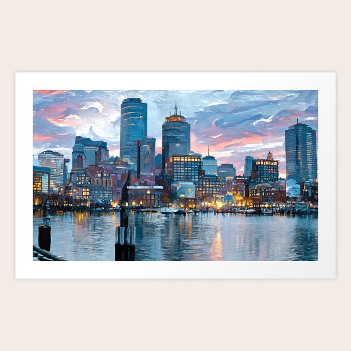 Boston Skyline Wall Art