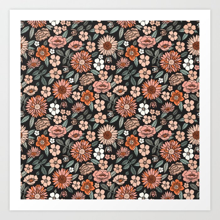70s flower pattern