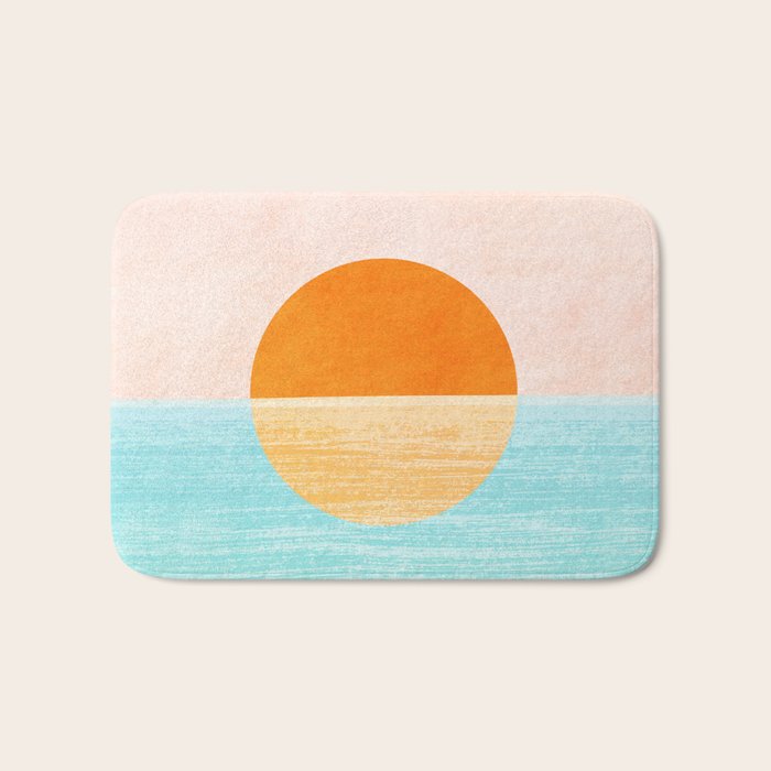 sunset bath mat