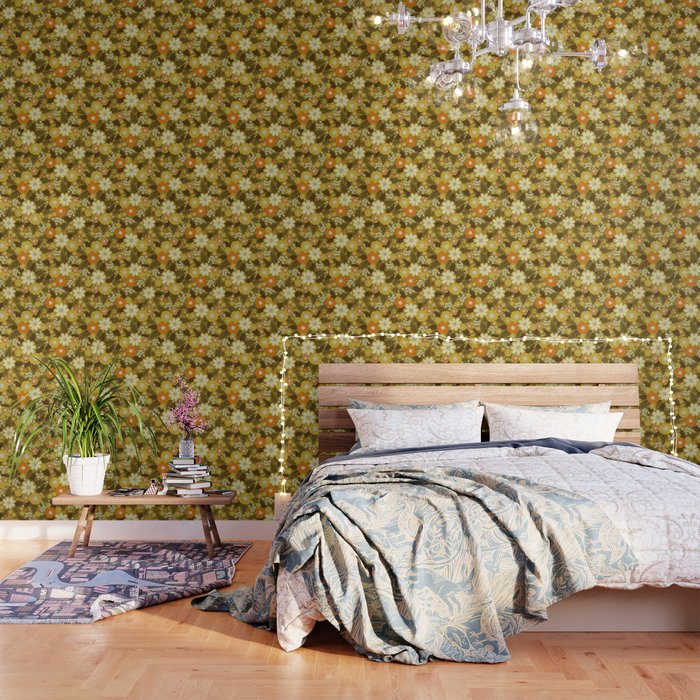 retro patterned wallpaper