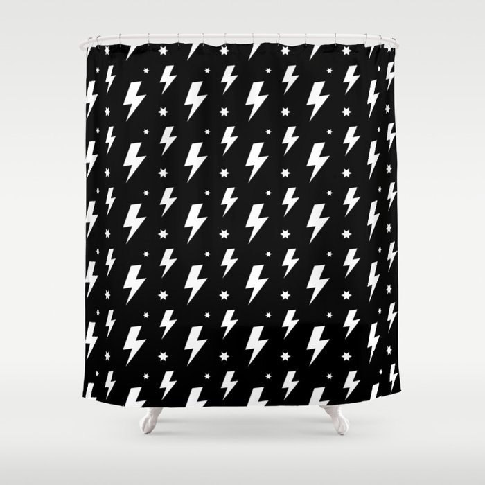 black and white lightning pattern