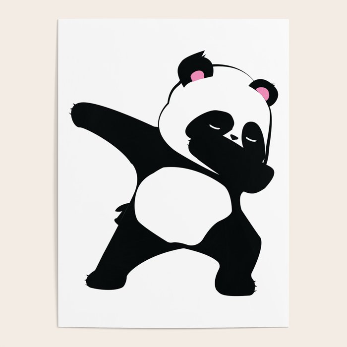 Dabbing panda - Panda - Panda dab - Funn panda clipart Poster by ...