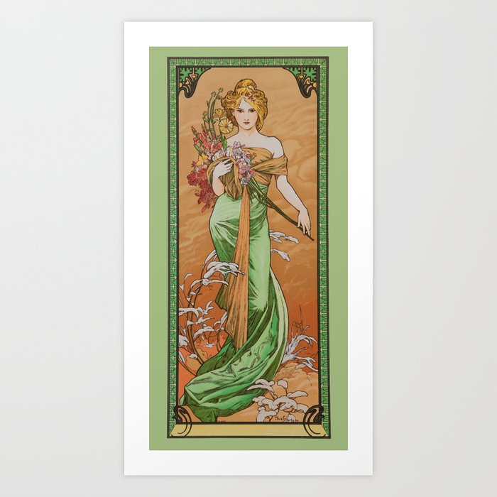 Alphonse Mucha Seasons Spring