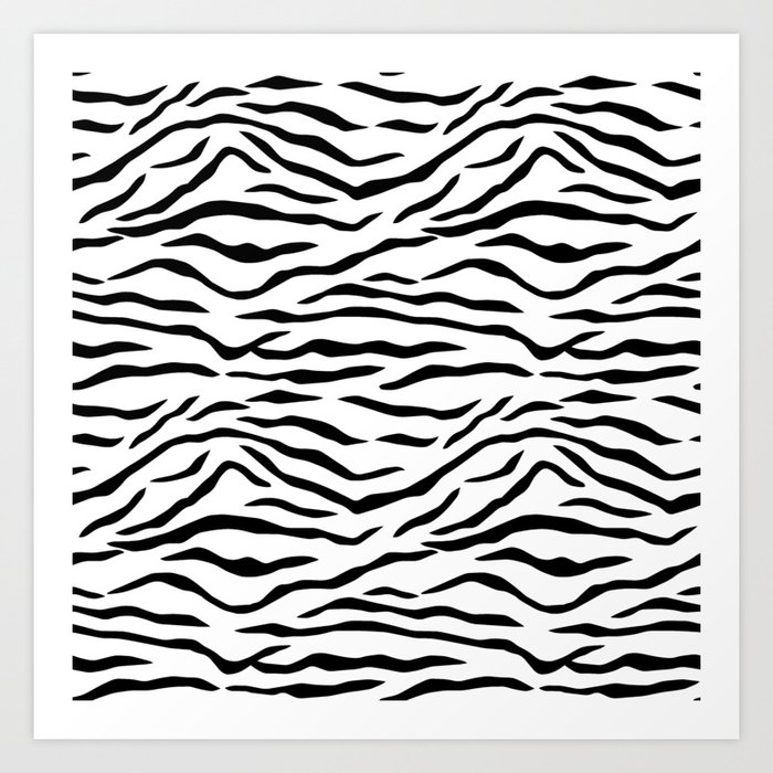 Tiger Stripes Pattern Black And White