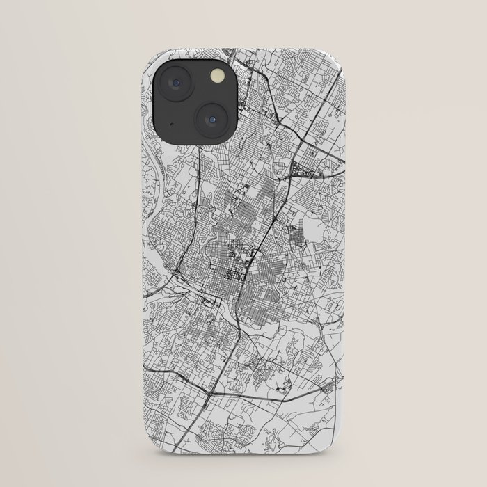 Austin White Map iPhone Case by multipliCITY | Society6