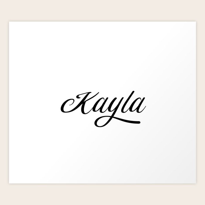 The Name Kayla In Cursive