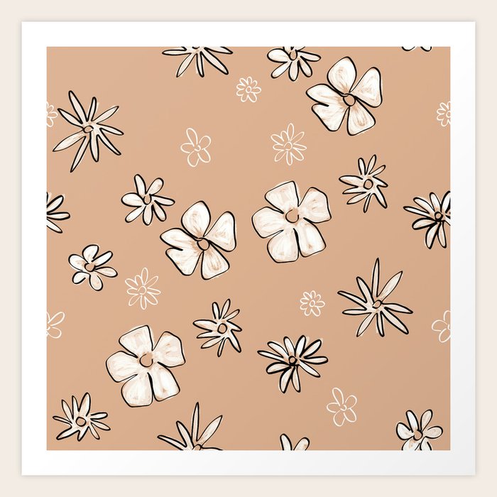 Simple Flower Patterns Drawing