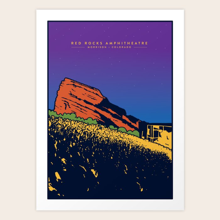 Red Rocks Art Print by Perfect Square | Society6