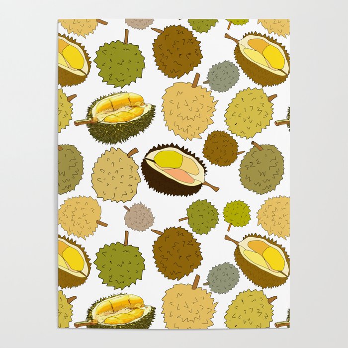 Durian Fruit Poster by Notsniw Art | Society6