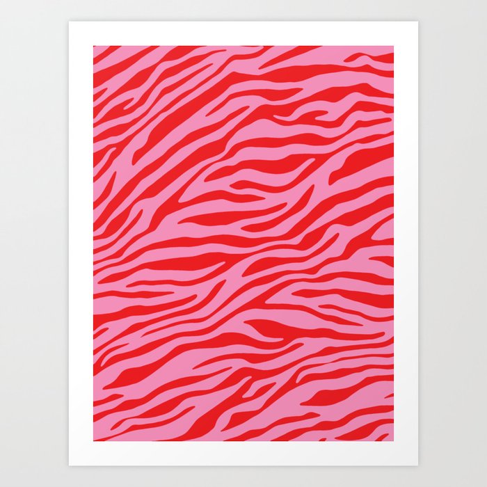Red Zebra Print