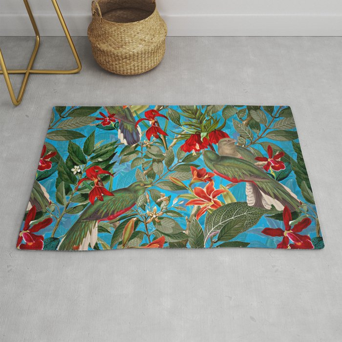 Vintage & Shabby Chic - Tropical Birds and Orchid Aloha Jungle Flower ...