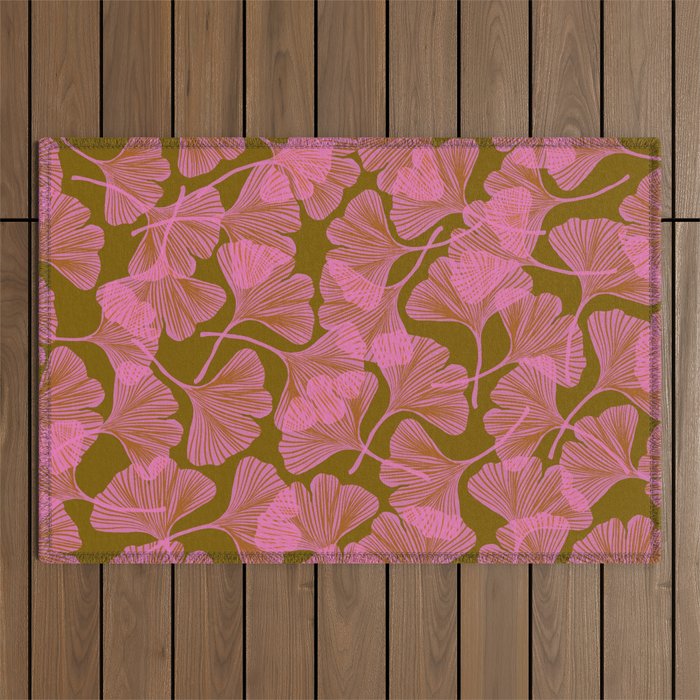 leaf pattern outdoor rugs