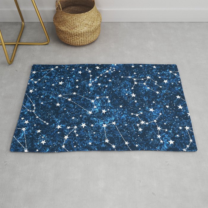 Starry Night Sky Cosmic Constellations Rug by Archipelago | Society6