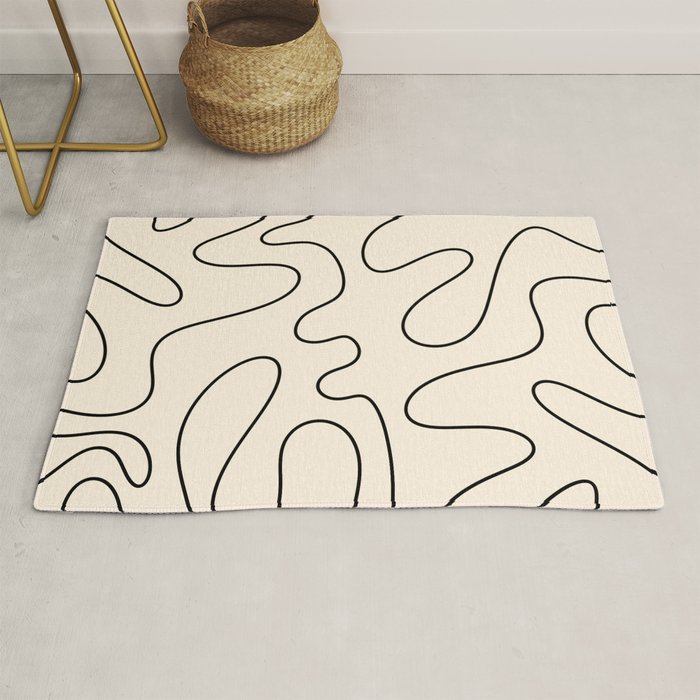 squiggle pattern rug