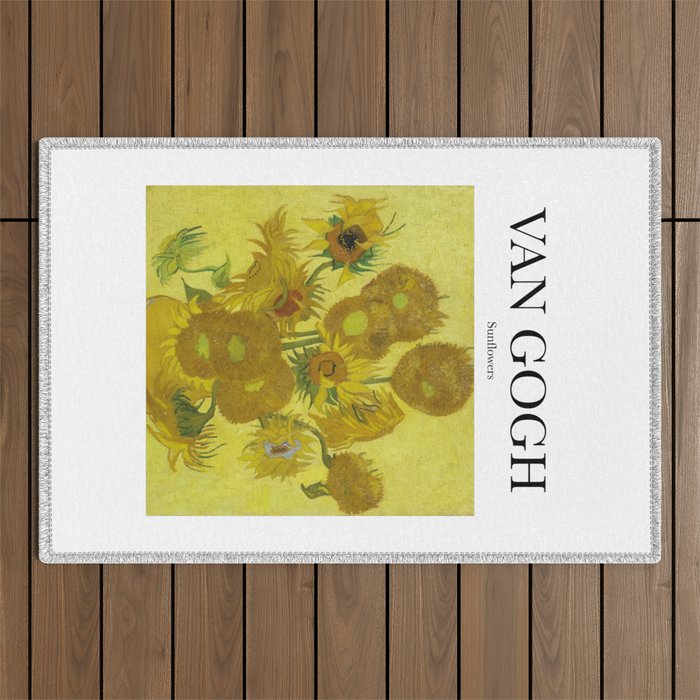 Van Gogh - Sunflowers Outdoor Rug by Artily | Society6