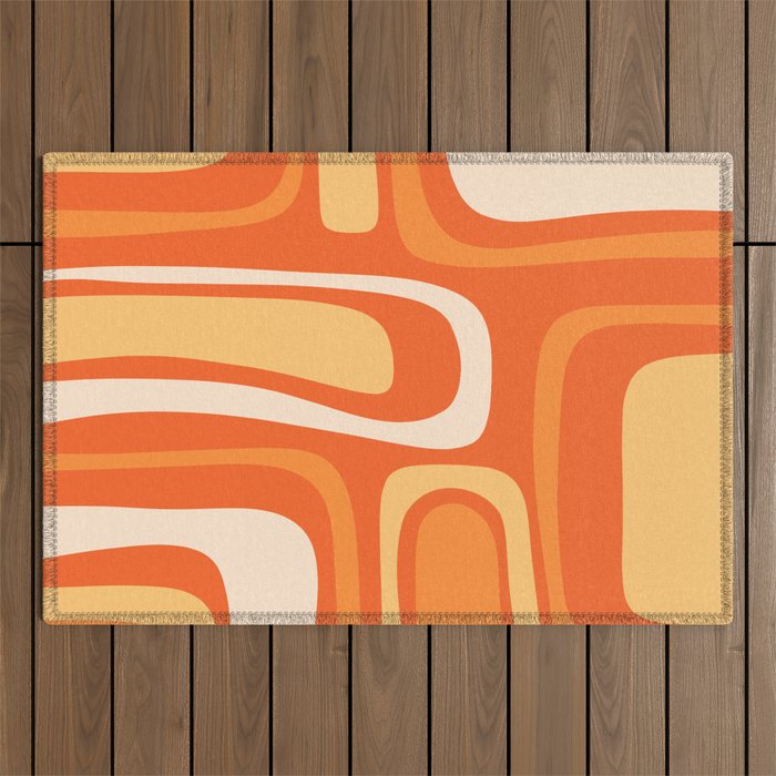 light orange pattern rug