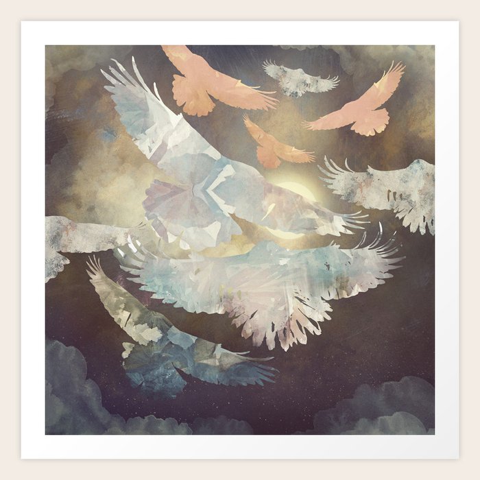Midnight Flight Art Print by SpaceFrogDesigns | Society6