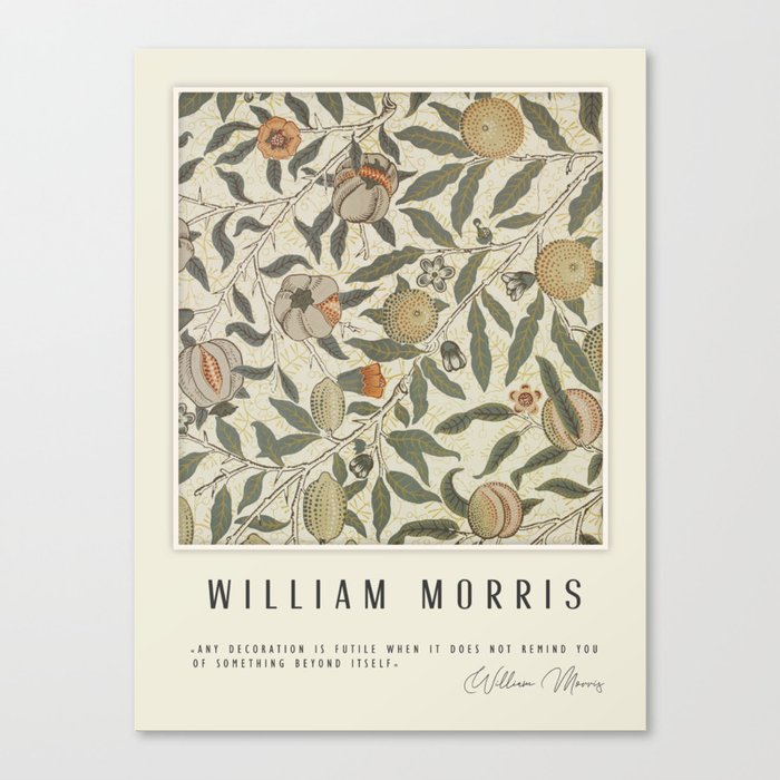 Modern poster-William Morris-Vegetable print 1. Canvas Print by ...