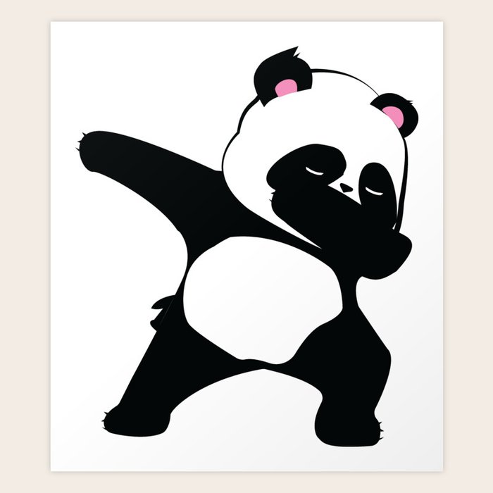 how to draw a dabbing panda