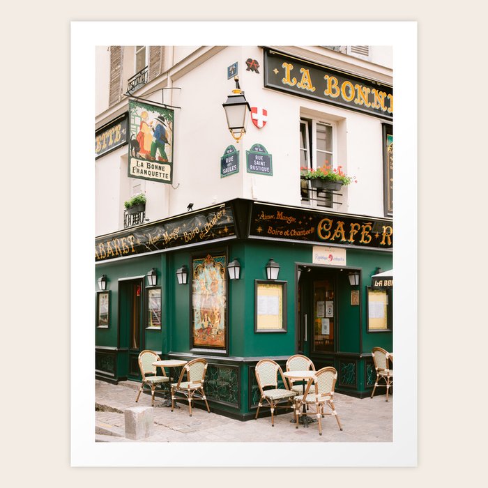 french cafe prints