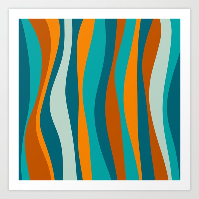 orange and teal pattern