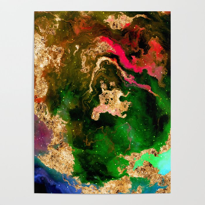 100 Starry Nebulas in Space 001 (Portrait) Poster by Holy Rock Design ...