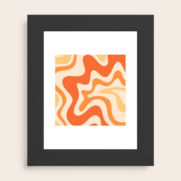 orange abstract print