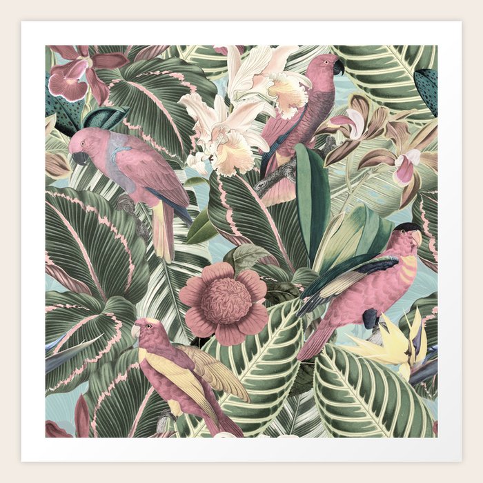 Vintage Tropical Print
