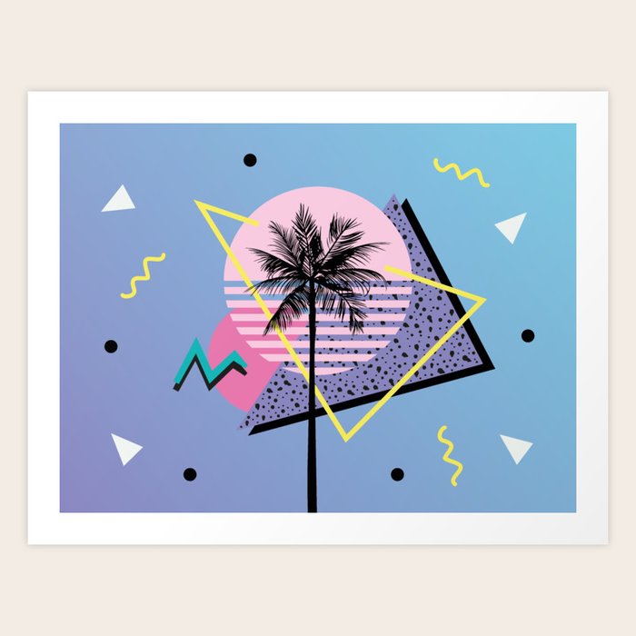 Retro Palm Tree Print