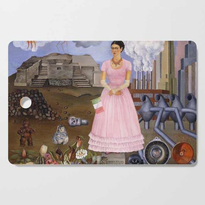 Frida Kahlo Self-portrait on the border line between Mexico and the ...