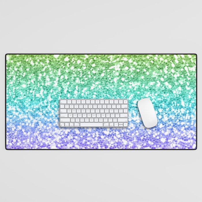 Home & Living Office & School Supplies Glitter Rainbow Desk Mat etna.com.pe