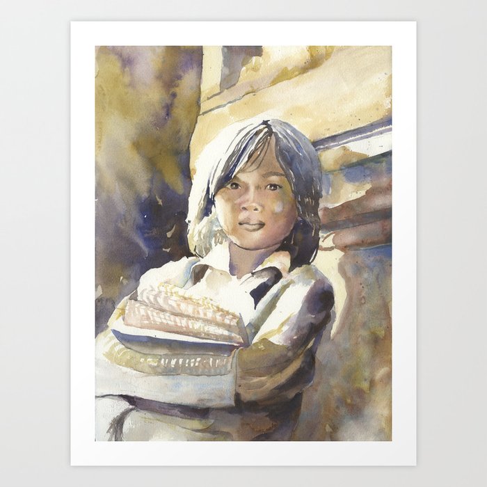 Cambodian girl outside ruins in Angkor Wat. Khmer girl Angkor Wat fine ...