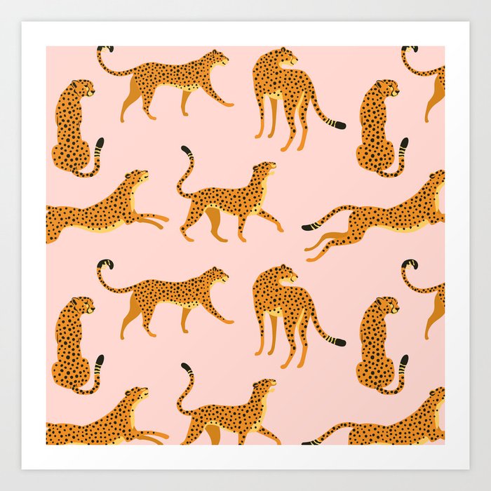 cheetah print drawing pattern
