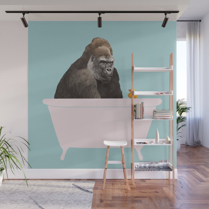 gorilla wall mural