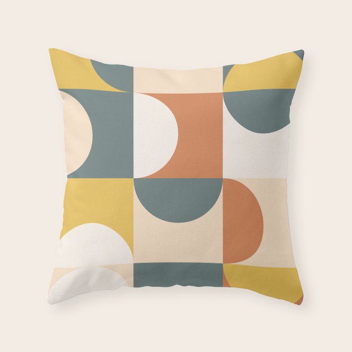 Mid Century Modern Geometric 23 Throw Pillow by The Old Art Studio ...