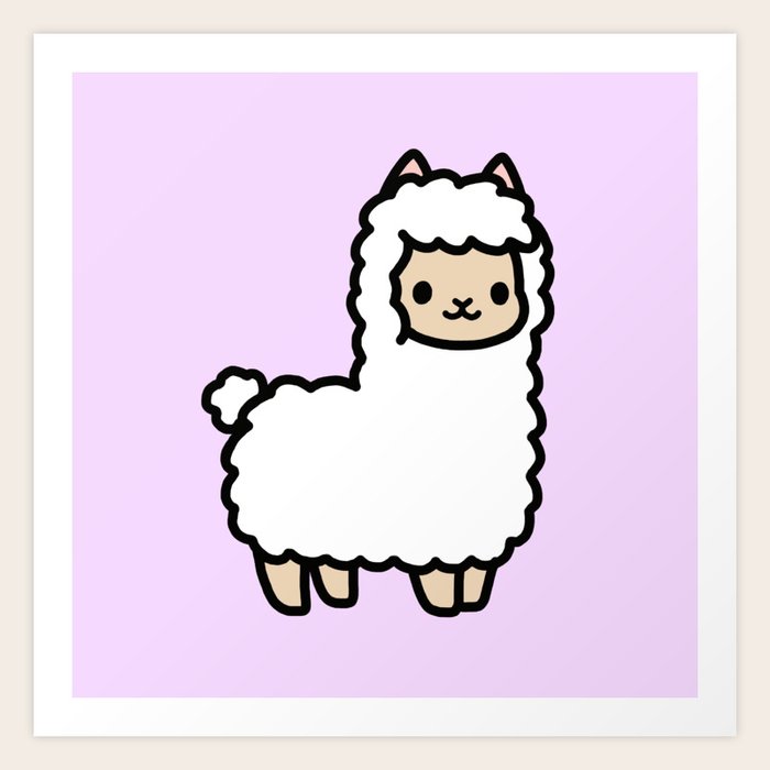 Cute Alpaca Drawing