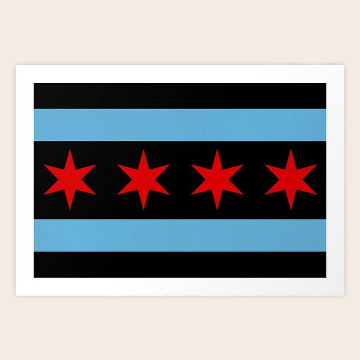 chicago flag framed