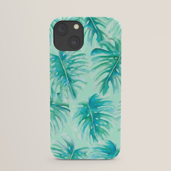 Paradise Palms Mint iPhone Case by Jacqueline Maldonado | Society6