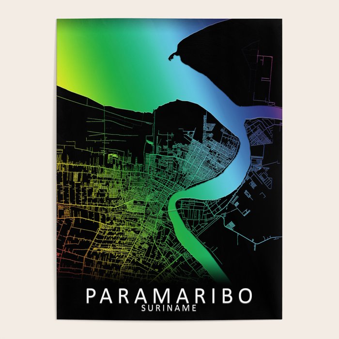 Paramaribo Suriname World Map