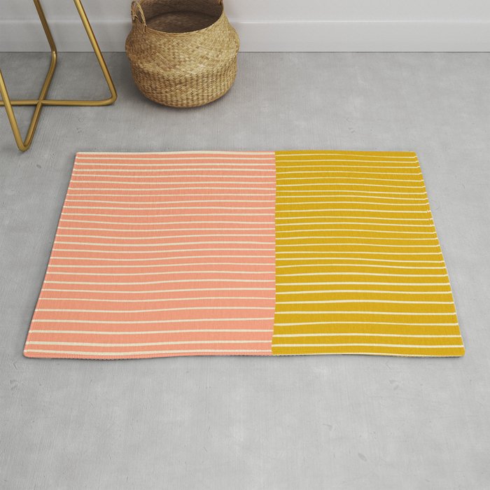 peach pattern rug