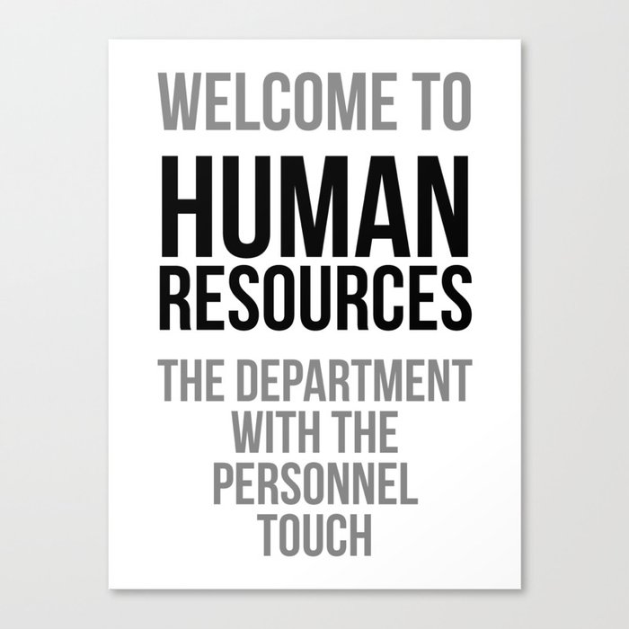 Human Resources, Office Wall Art, Office Art, Office Gifts Canvas Print ...