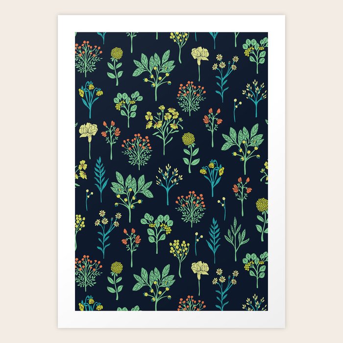 Coral And Mint Pattern